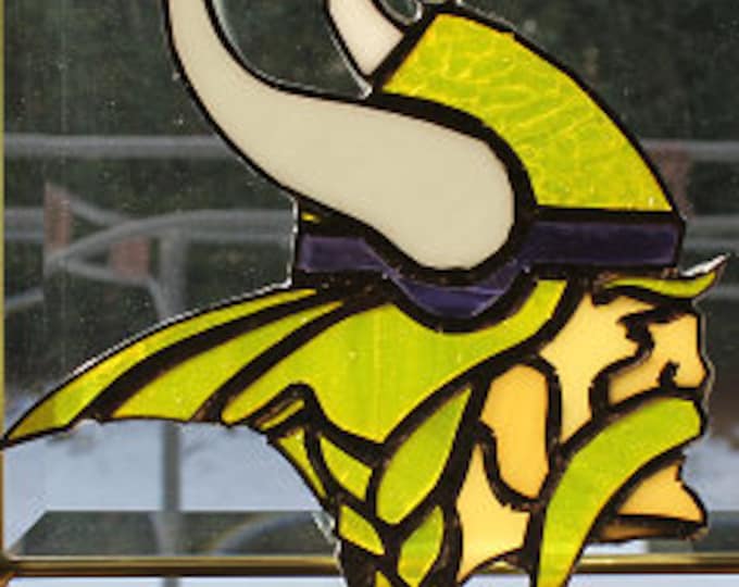 Stained Glass Minnesota Viking Suncatcher - Etsy