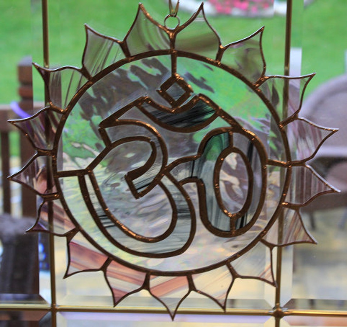 Stained Glass Aum or Om Symbol Sun Catcher/ Wall Hanging | Etsy