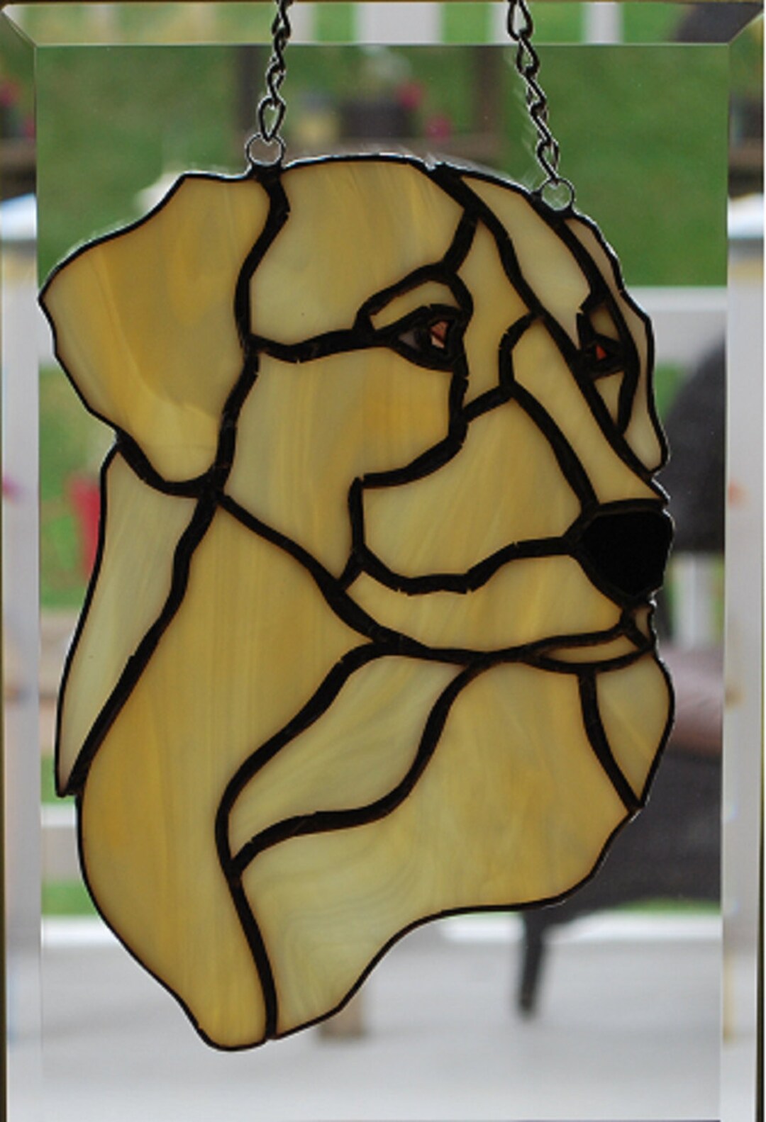 Stained Glass Golden Retriever Sun Catcher - Etsy