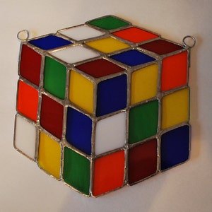 Stained Glass Multi Colored Cube - Etsy