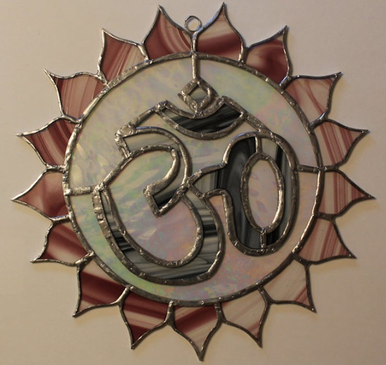 Stained Glass Aum or Om Symbol Sun Catcher/ Wall Hanging - Etsy