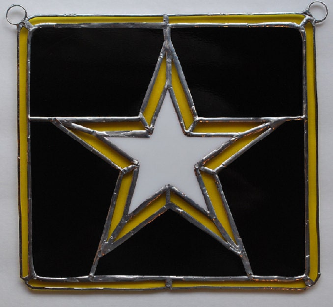 Stained Glass US Army Logo Suncatcher Wall Hanging | Etsy
