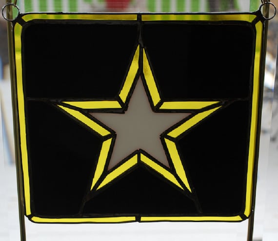 Stained Glass US Army Logo Suncatcher Wall Hanging | Etsy