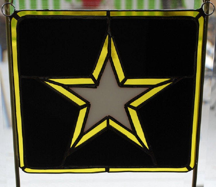 Stained Glass US Army Logo Suncatcher Wall Hanging | Etsy
