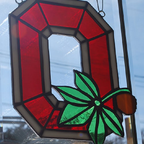 Stained Glass Ohio State Buckeye Sun Catcher/ Wall Hanging - Etsy