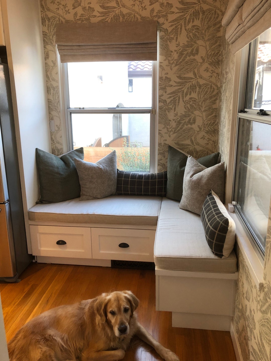 Kitchen Dining Banquette Bench Cushions Custom Made // EXAMPLE // Nook ...