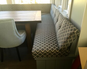 Kitchen Dining Banquette Bench Cushions Custom Made // EXAMPLE // Nook ...