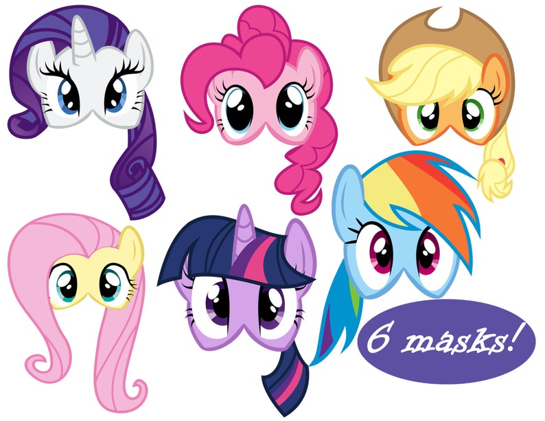 My Little Pony Masks 6 - Etsy