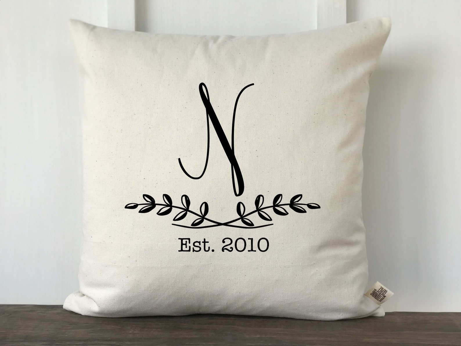 Monogrammed Pillow Cover Personalized Pillow Initial Pillow - Etsy
