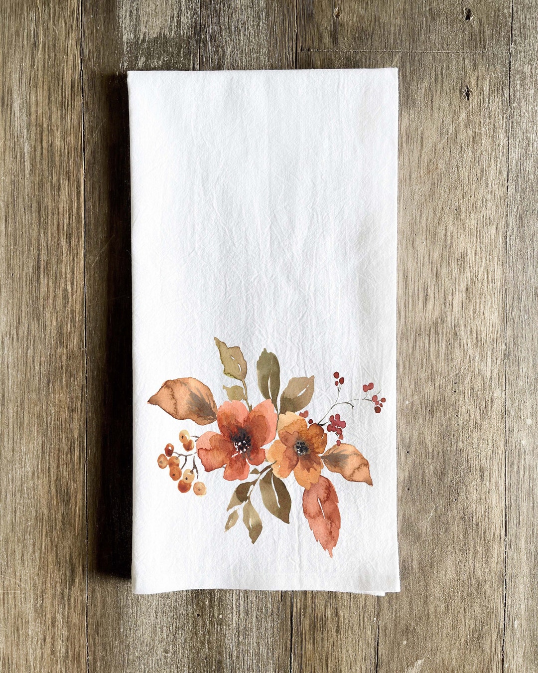 Fall Tea Towel, Farmhouse Fall Decor, Thanksgiving, Hostess Gift, Fall ...