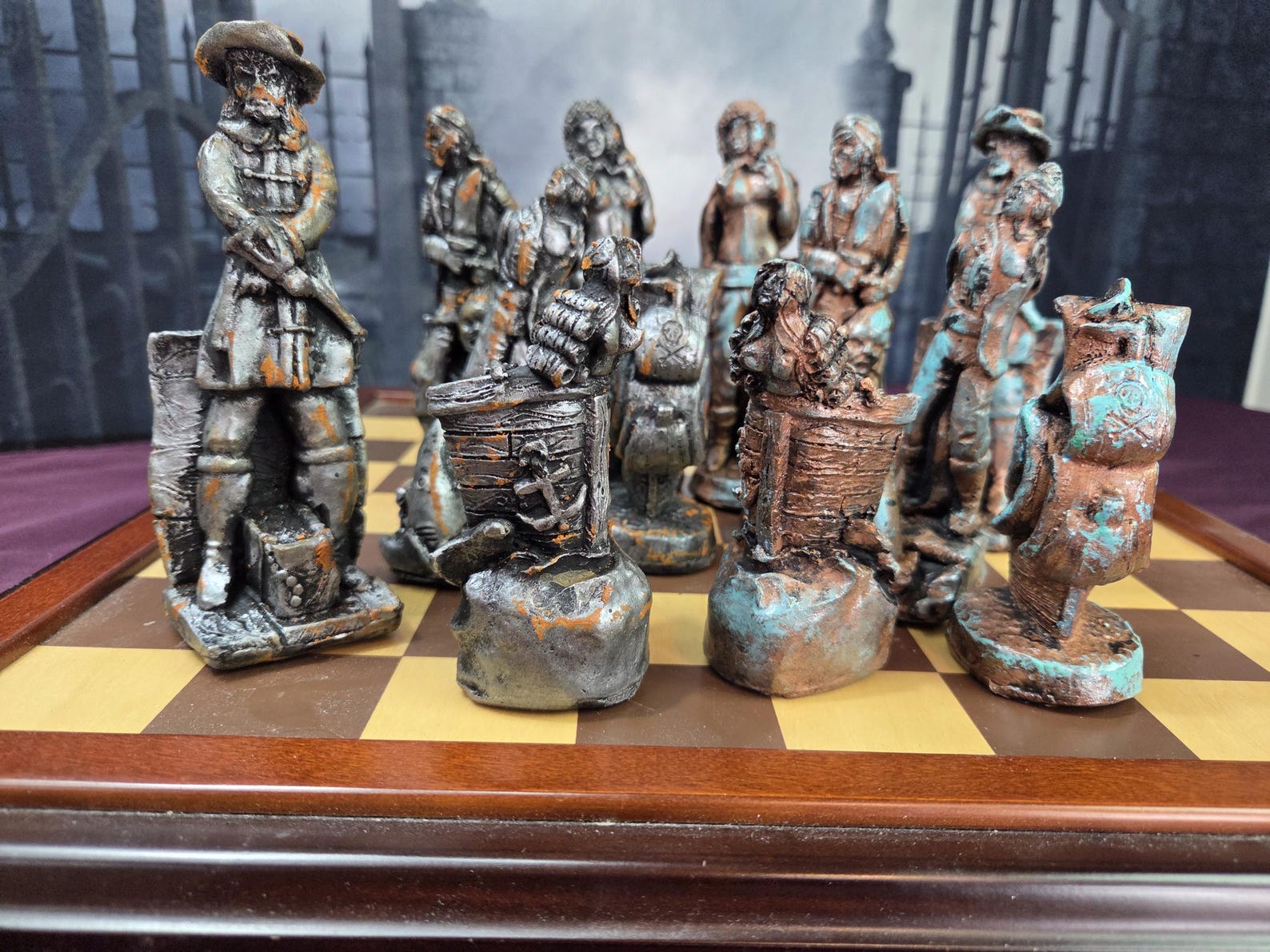 SNEAK PEEK Pirates Chess Set, Customisable Colours (pieces Only/board ...