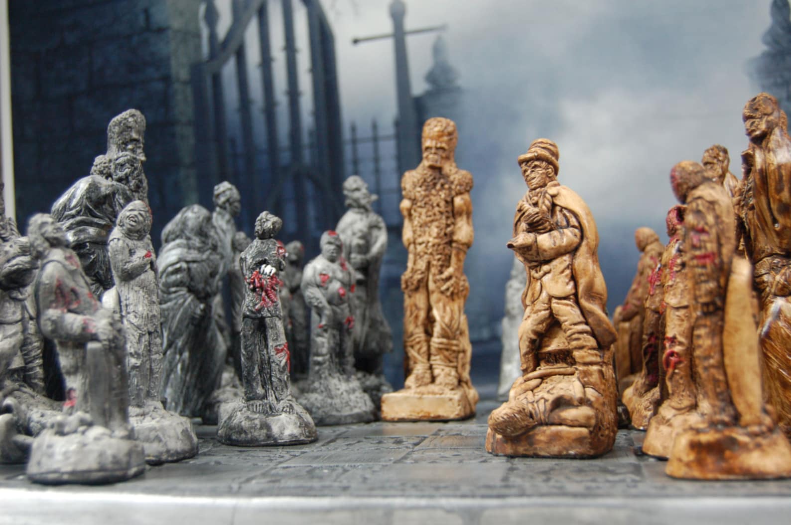 Large Gothic Horror Chess Set Customisable Colours pieces - Etsy