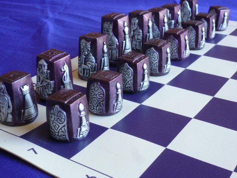 Beginners Chess Set Customisable Colours pieces Only - Etsy