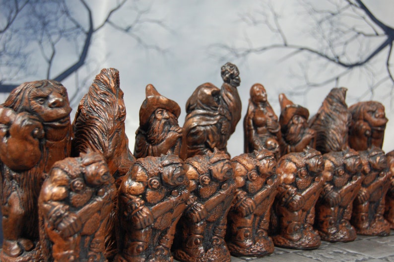 Large Battle of Good V Evil Chess Set Customisable Colours - Etsy