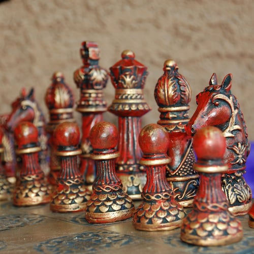 Gothic Heads Chess Set Customisable Colours pieces Only/no - Etsy