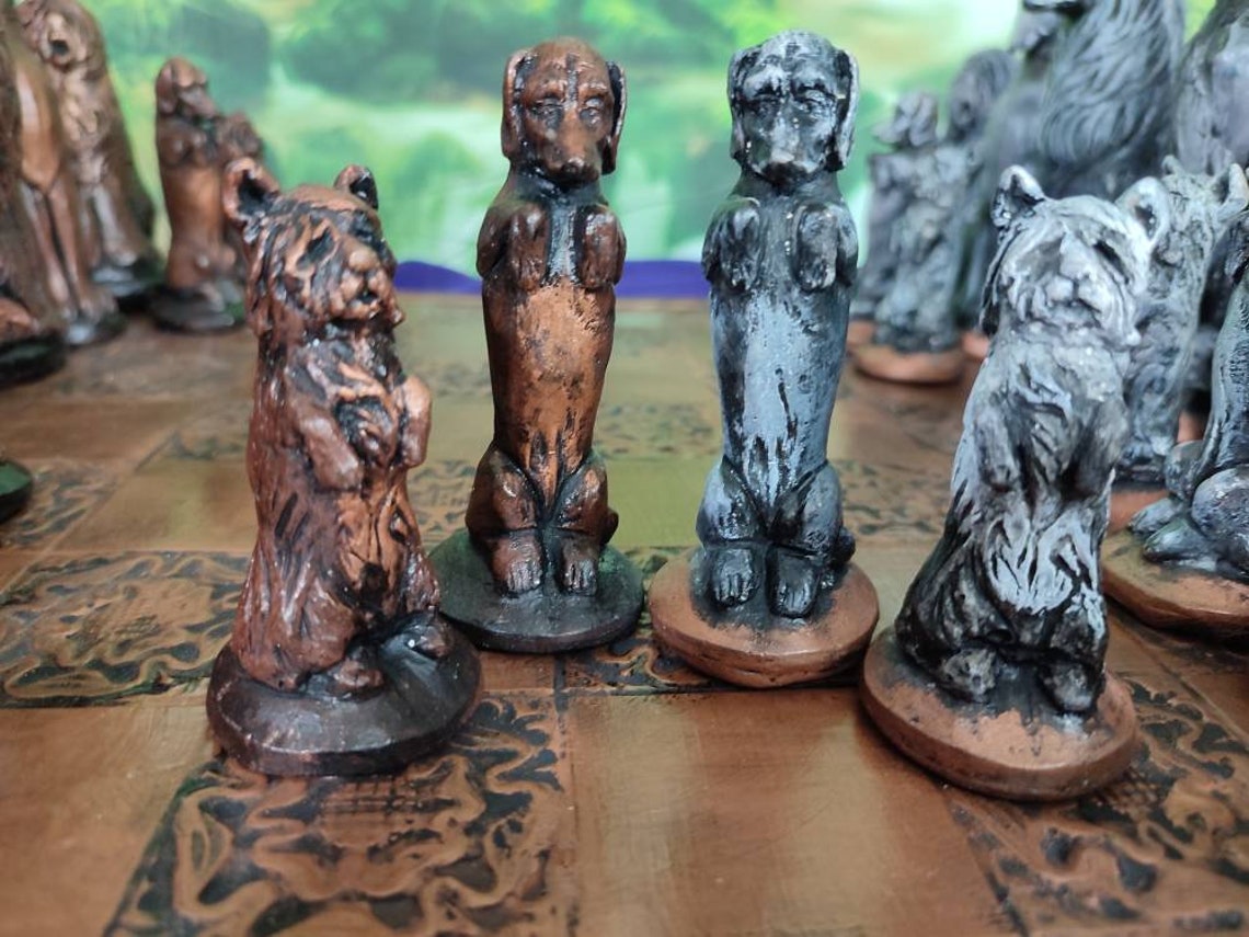 NEWLARGE Dogs Chess Set. Customisable Colours pieces - Etsy