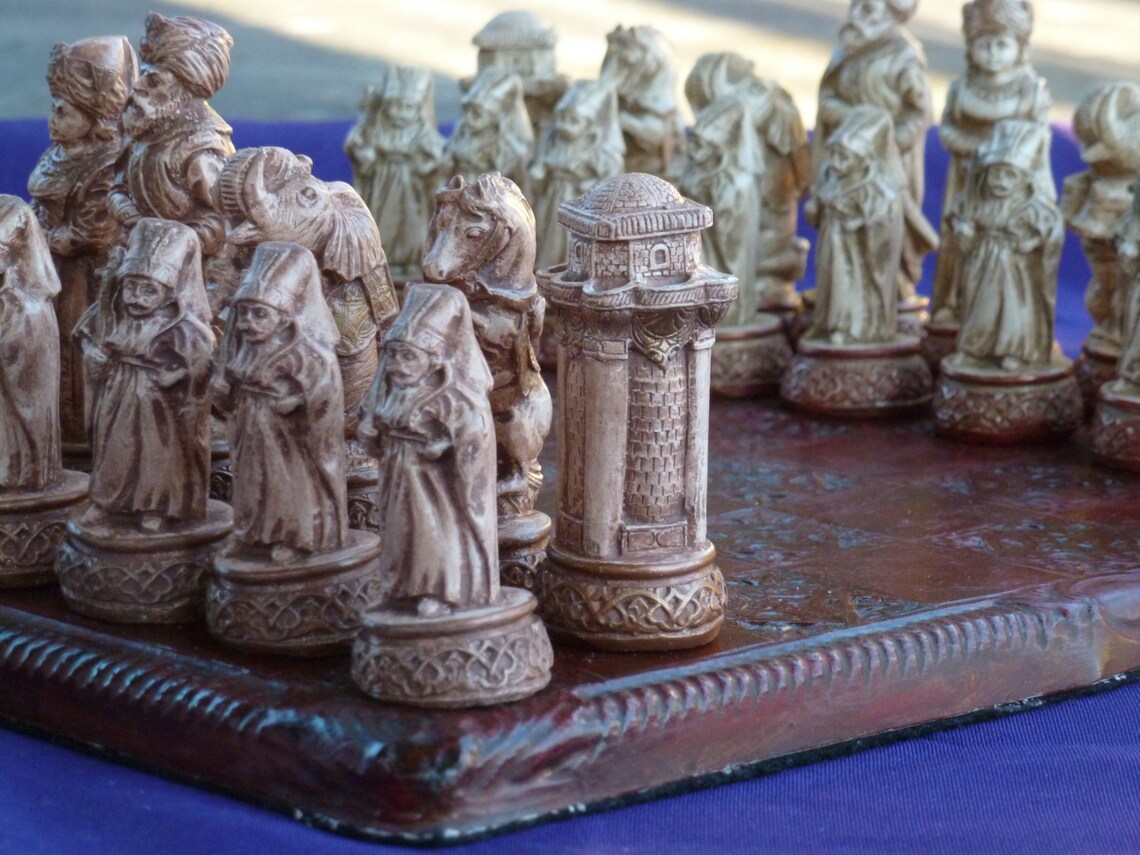Arabian Nights Chess Set Customisable Colours pieces | Etsy