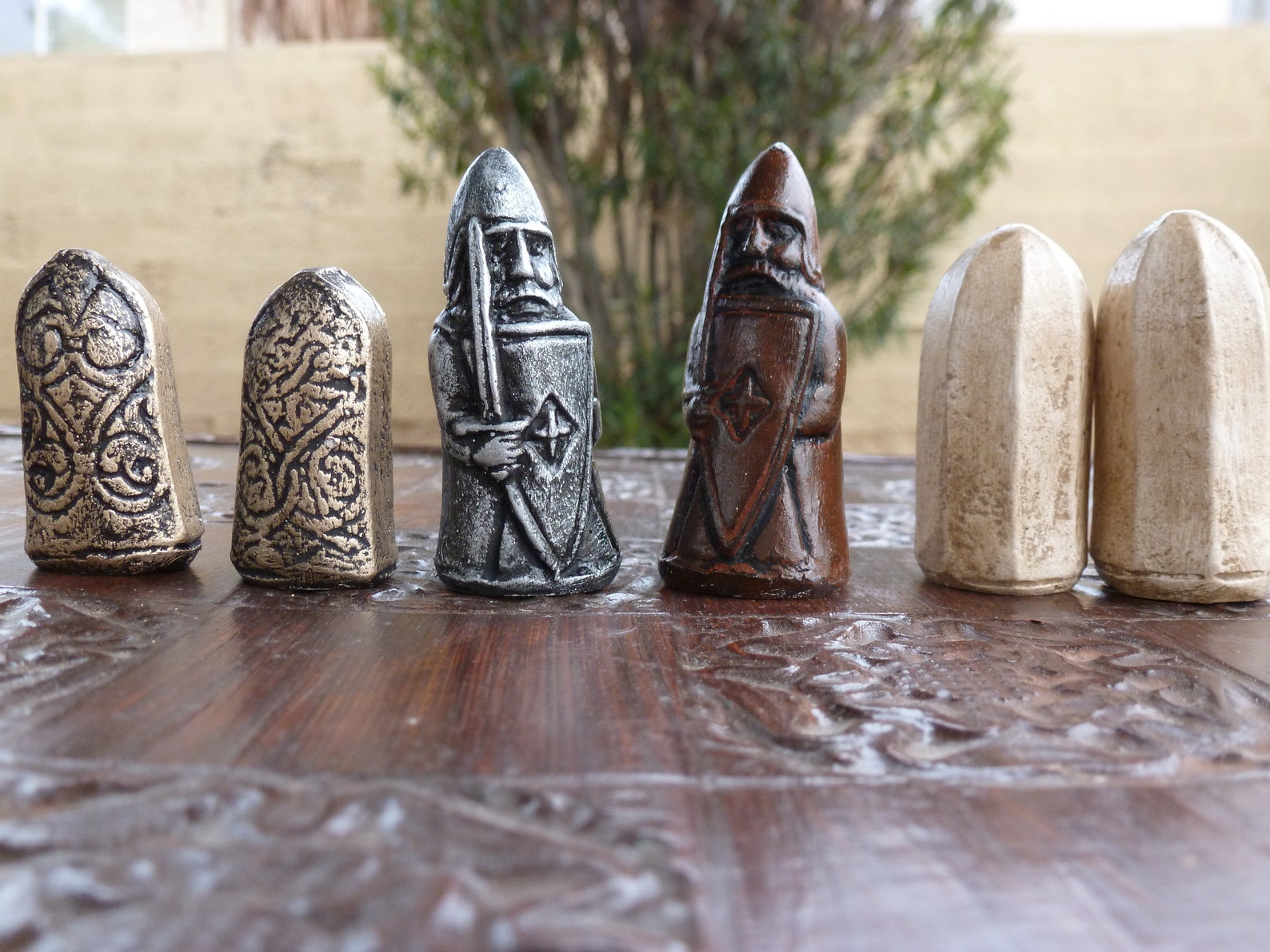 Isle of Lewis Chess Set With Viking Berserker Rook, Customisable ...