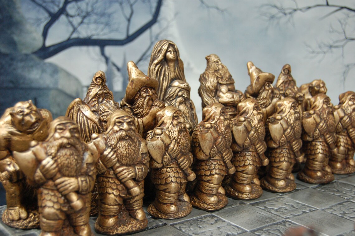 Large Battle of Good V Evil Chess Set Customisable Colours | Etsy