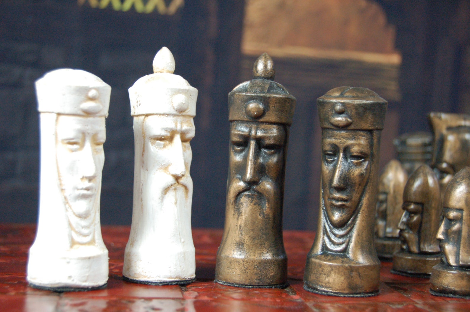 Gothic Heads Chess Set Customisable Colours pieces Only/no - Etsy