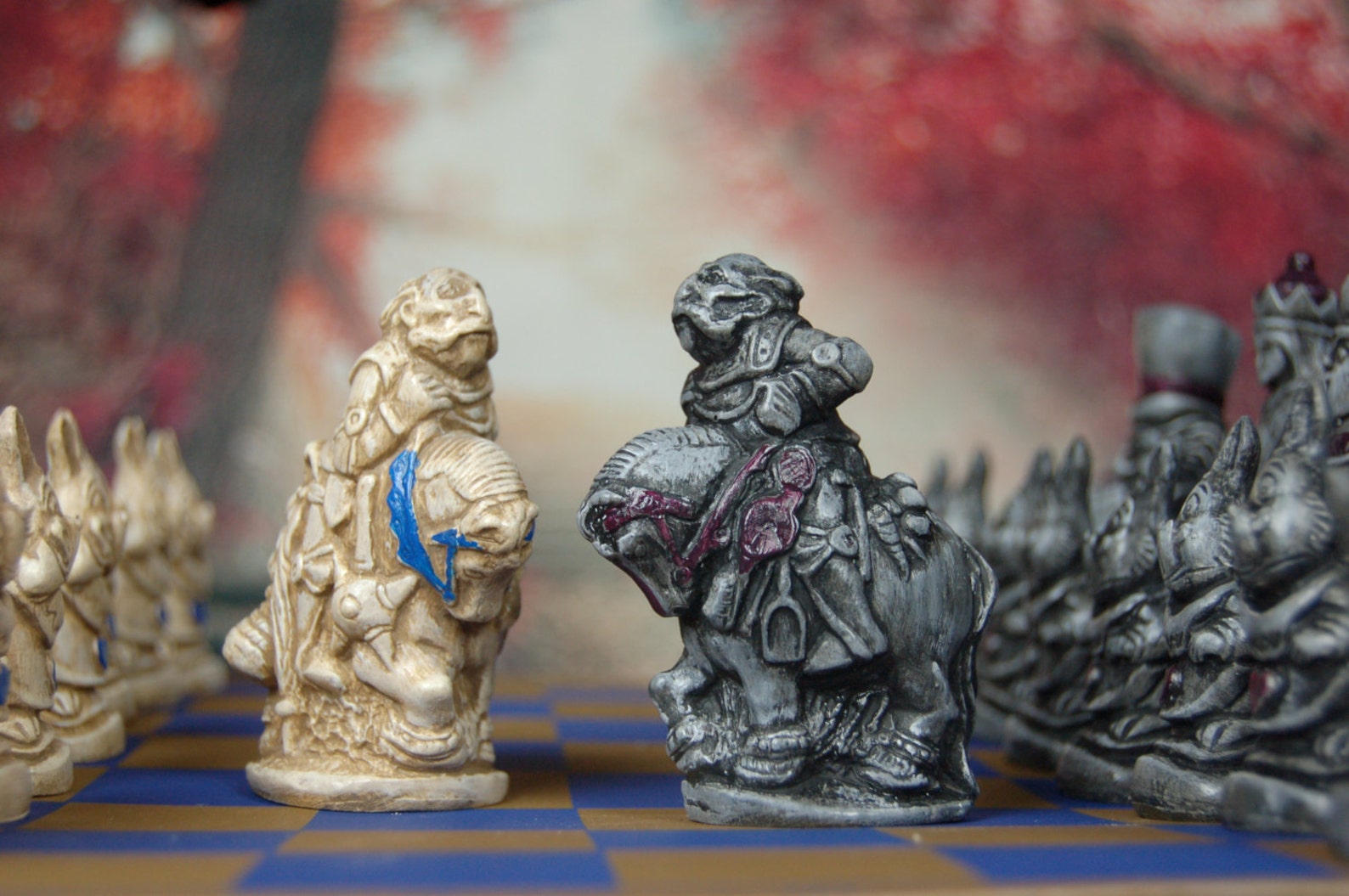 Alice in Wonderland Chess Set, Customisable Colours (pieces Only) Dark ...