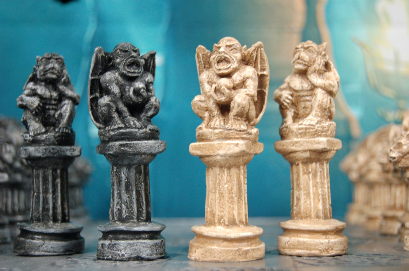 Gargoyles Chess Set, Customisable Colours (pieces Only) - Etsy
