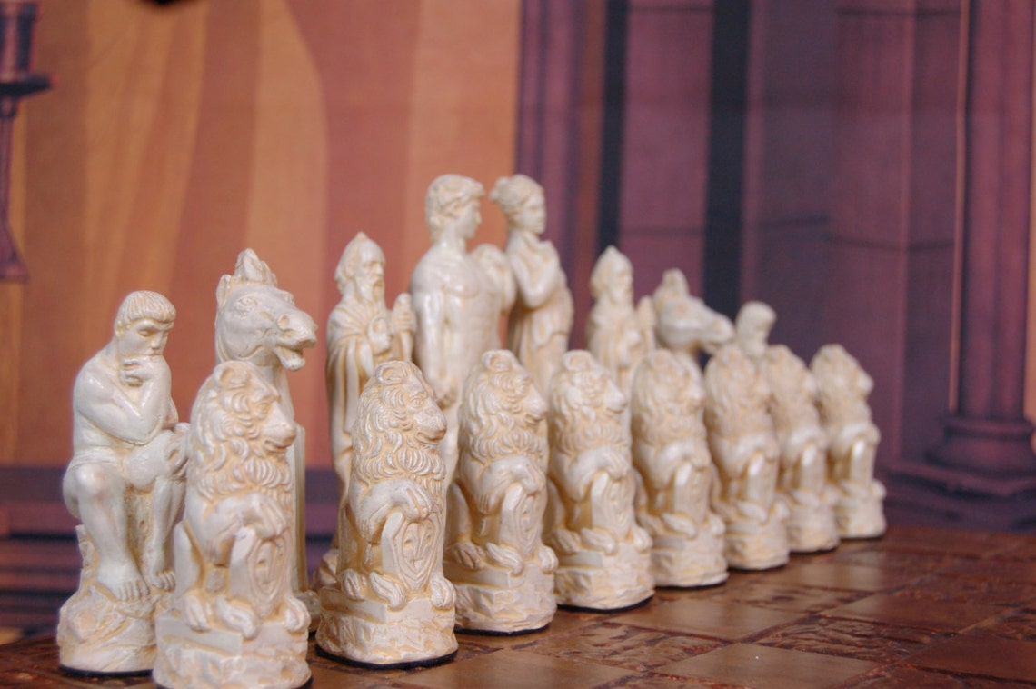 LARGE Classical Chess set Customisable Colours Pieces | Etsy