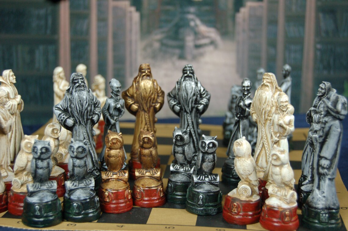 Harry Potter Chess Set, Customisable Colours (pieces Only) - Etsy