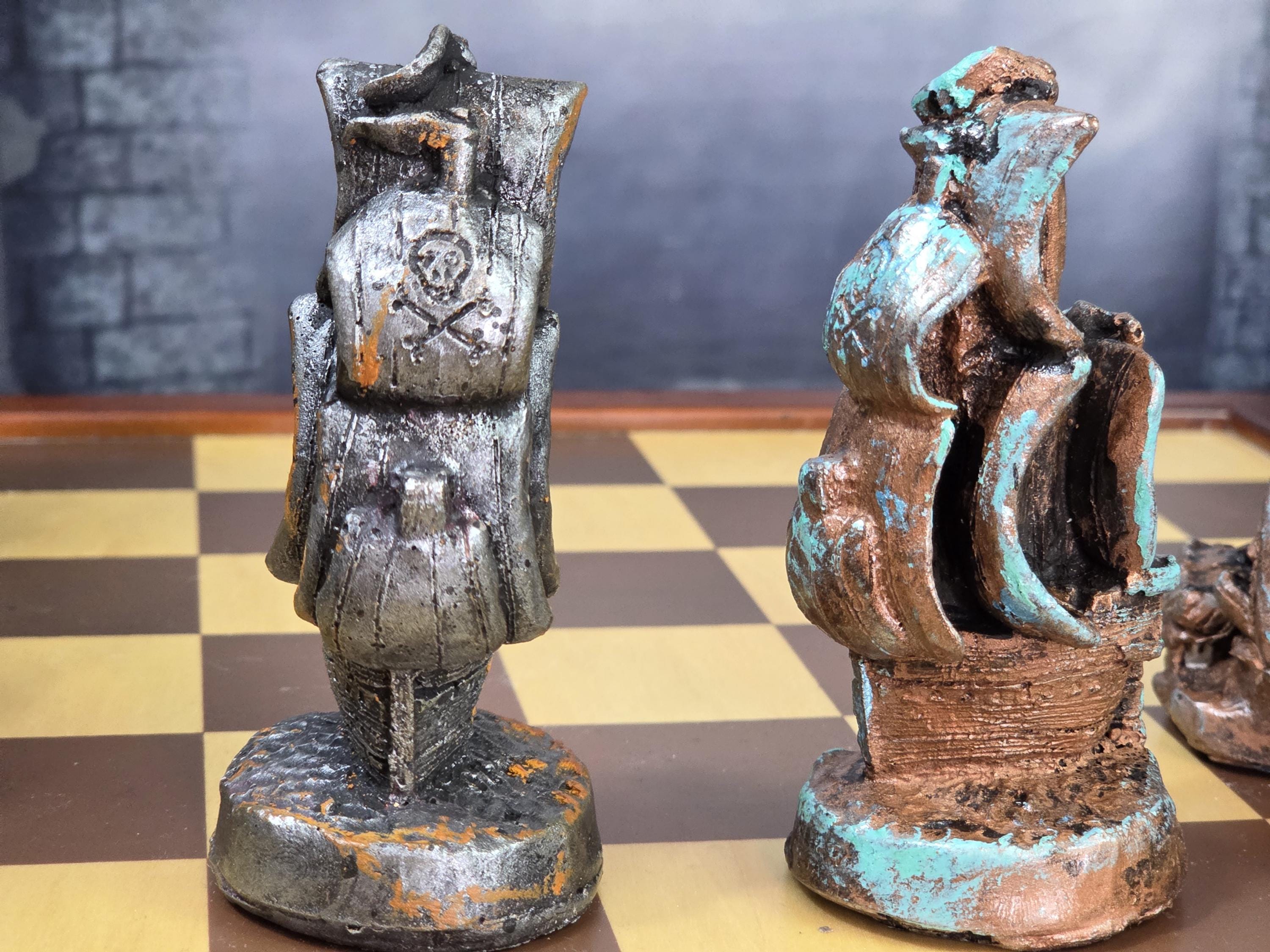 SNEAK PEEK Pirates Chess Set, Customisable Colours (pieces Only/board ...