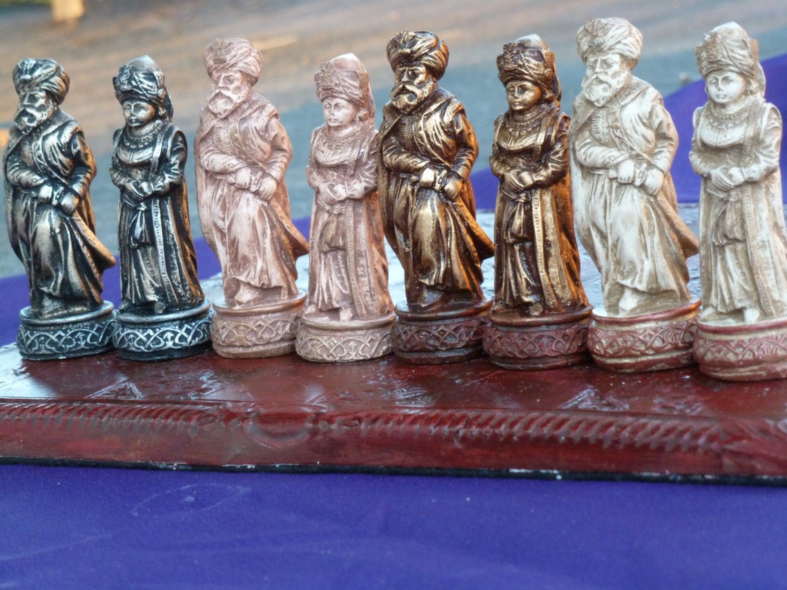 Arabian Nights Chess Set Customisable Colours pieces | Etsy
