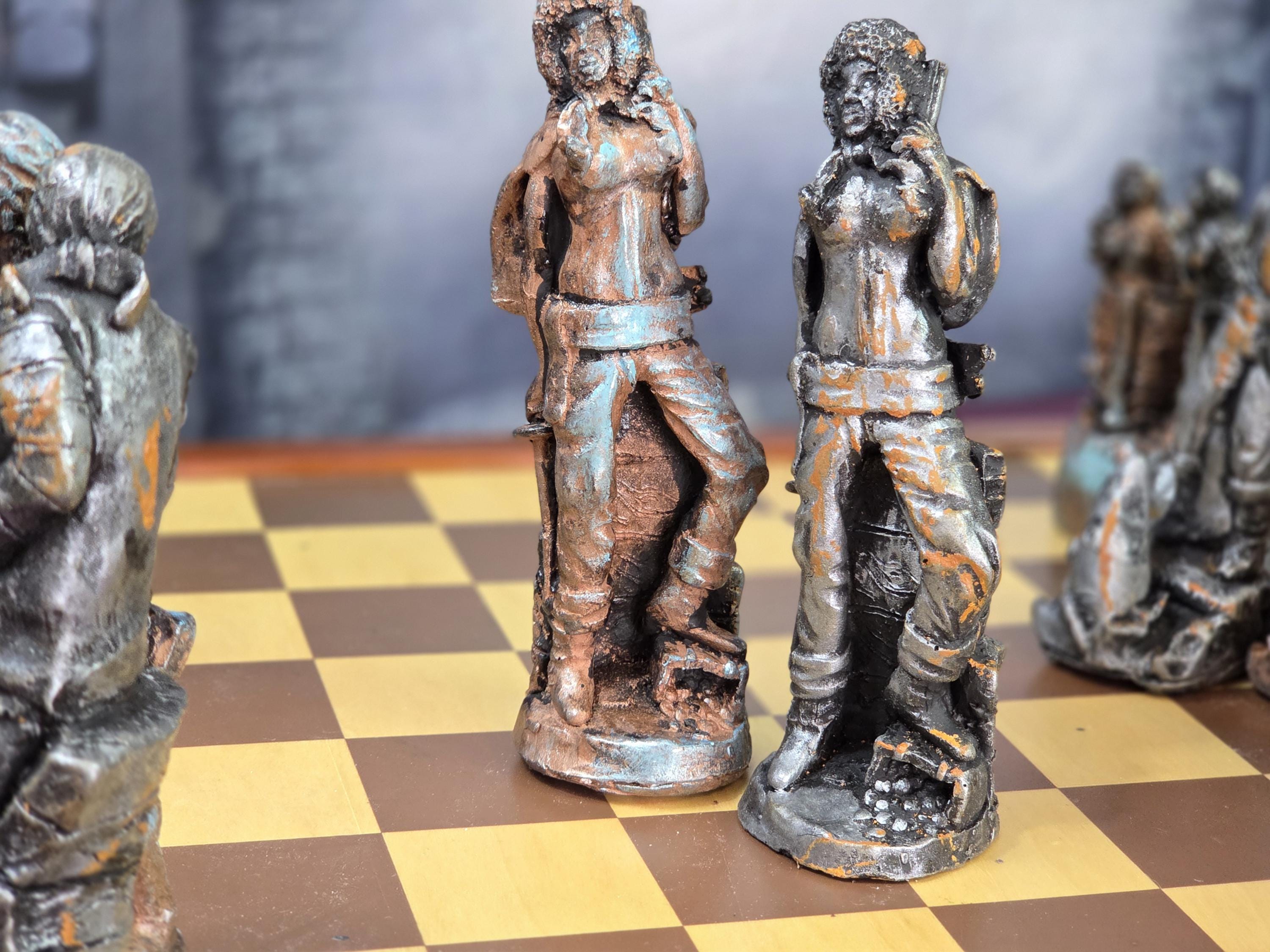 SNEAK PEEK Pirates Chess Set, Customisable Colours (pieces Only/board ...