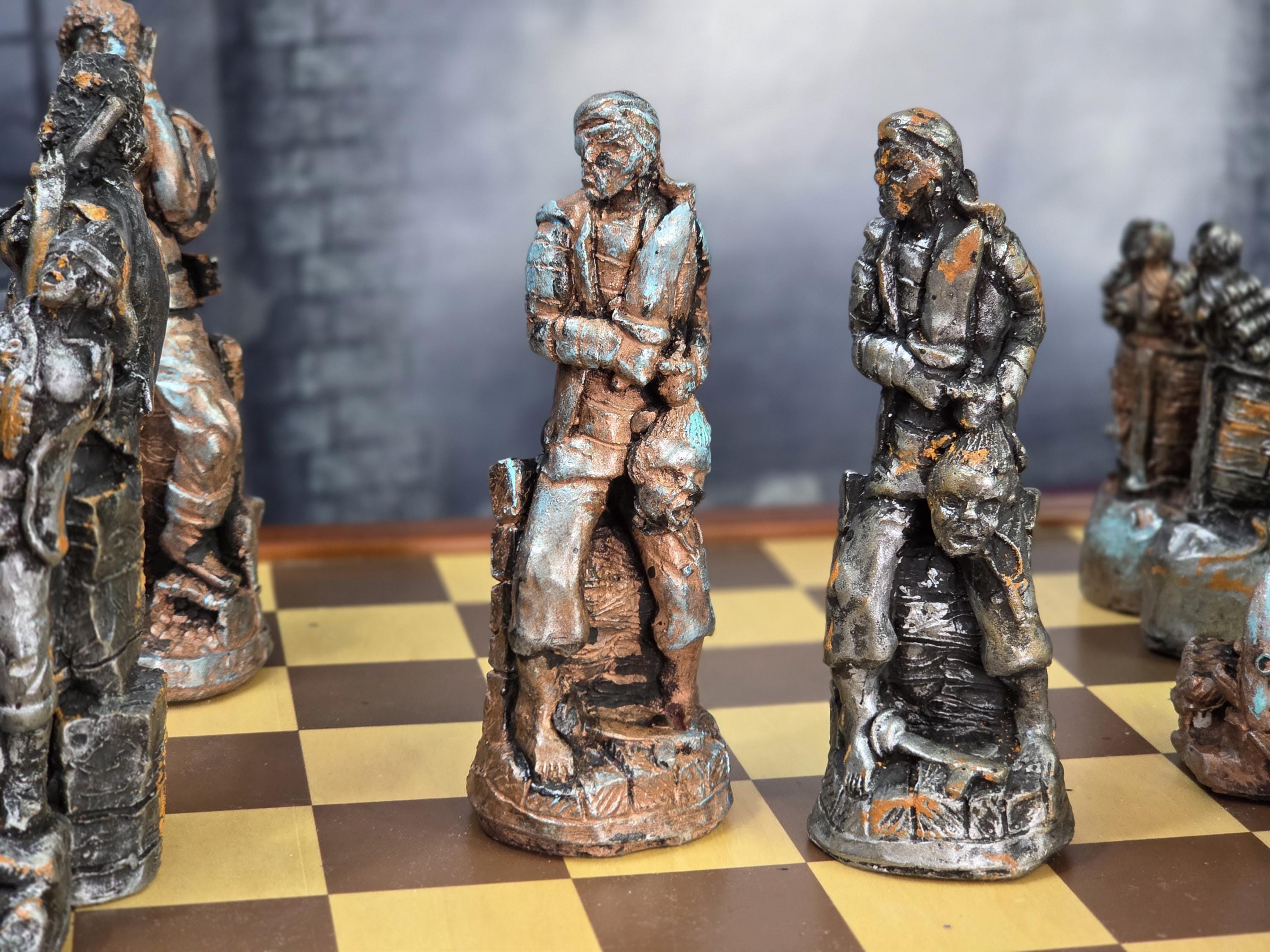 SNEAK PEEK Pirates Chess Set, Customisable Colours (pieces Only/board ...