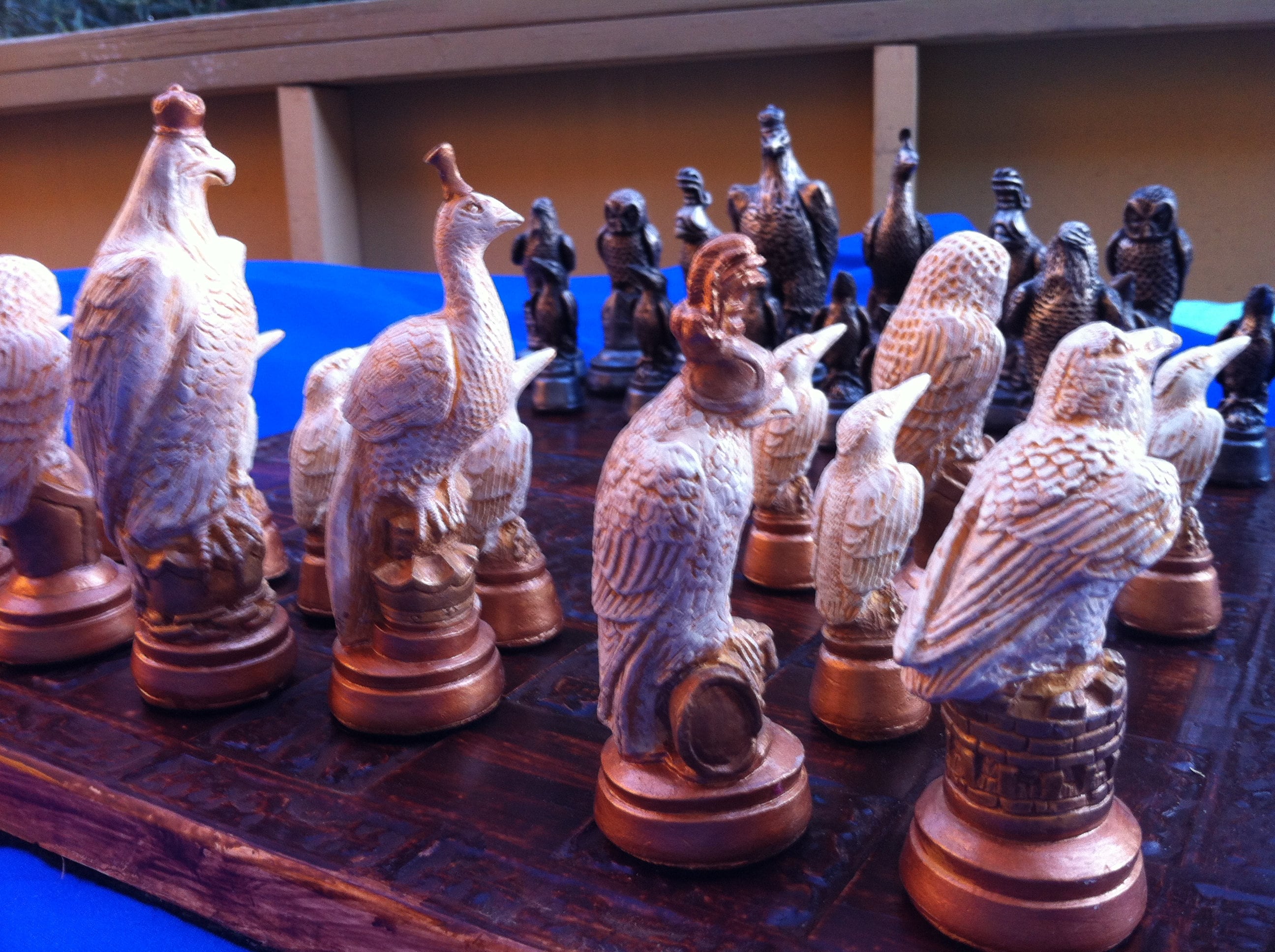 Large Birds Chess Set (pieces Only/board Not Included) Eagle, Peacock ...