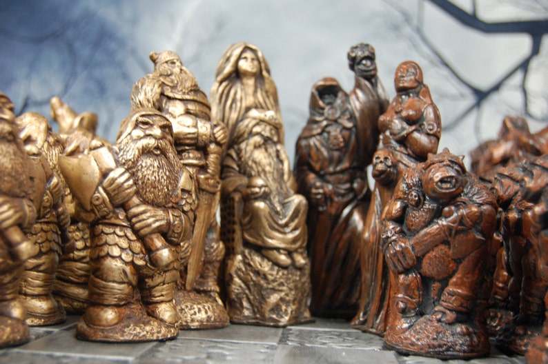 Large Battle of Good V Evil Chess Set Customisable Colours - Etsy