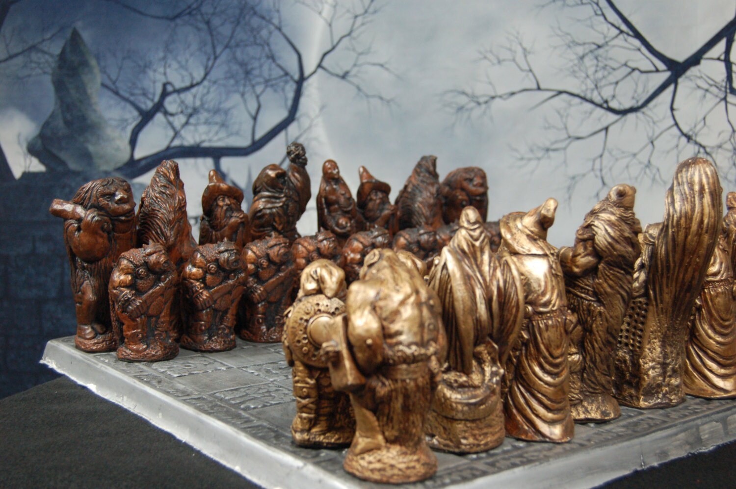 Large Battle of Good V Evil Chess Set Customisable Colours - Etsy UK