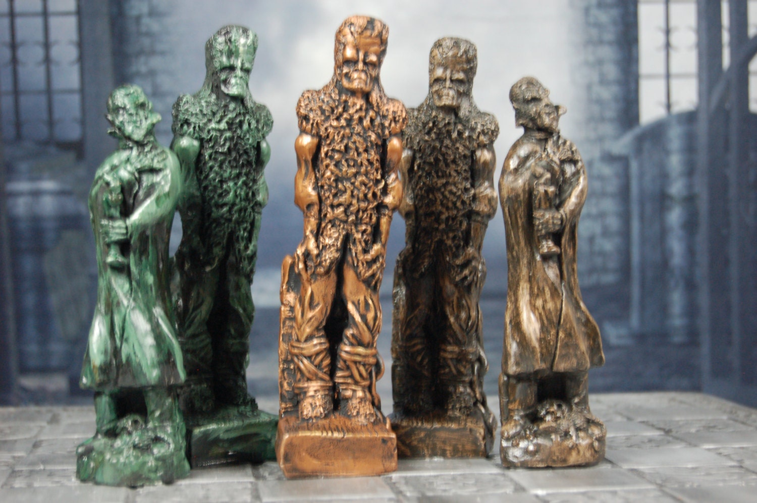 Large Gothic Horror Chess Set Customisable Colours pieces - Etsy