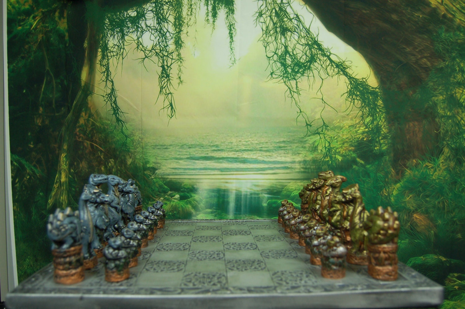 LARGE Dinosaurs Chess Set. Customisable Colours pieces Only - Etsy