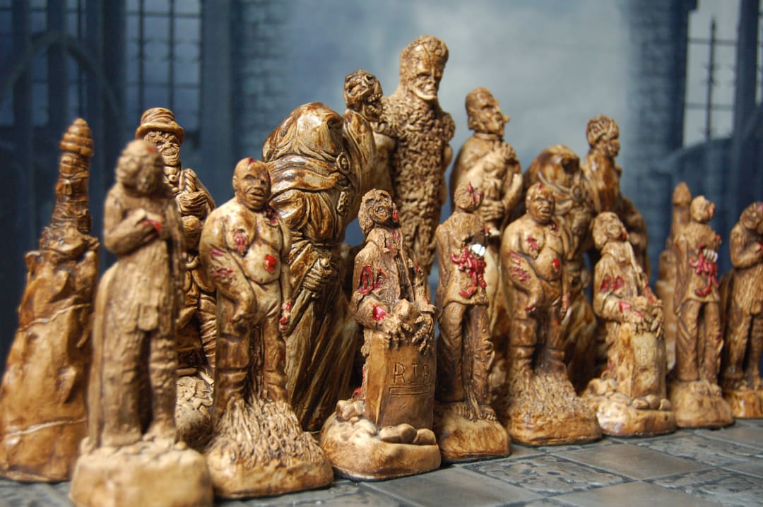 Large Gothic Horror Chess Set, Customisable Colours (pieces Only/no ...