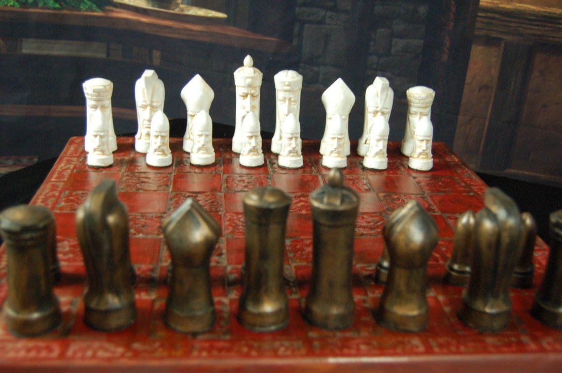 Gothic Heads Chess Set, Customisable Colours (pieces Only/no Board ...