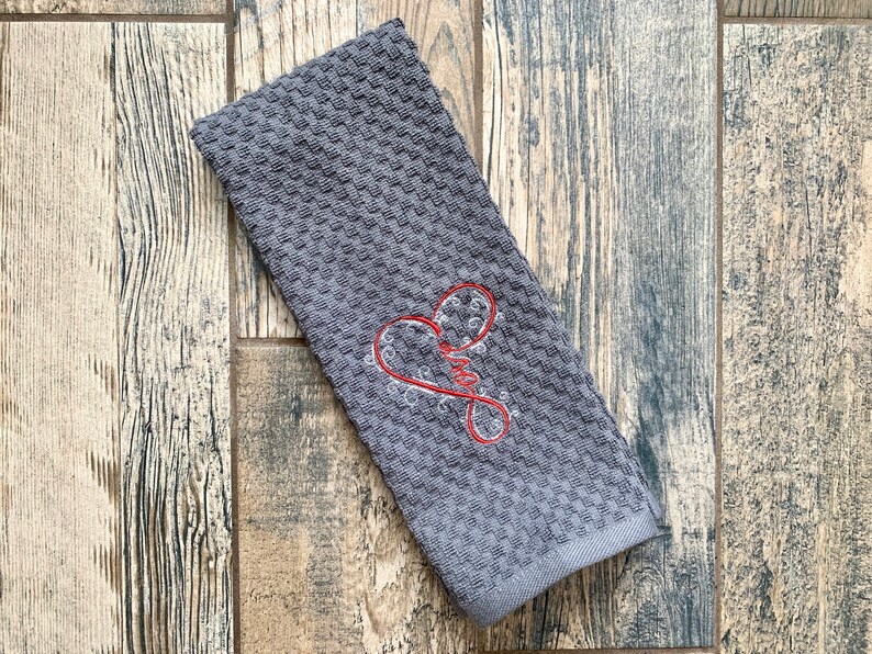 Heart Kitchen Towel Love Kitchen Towel Wedding Gift - Etsy