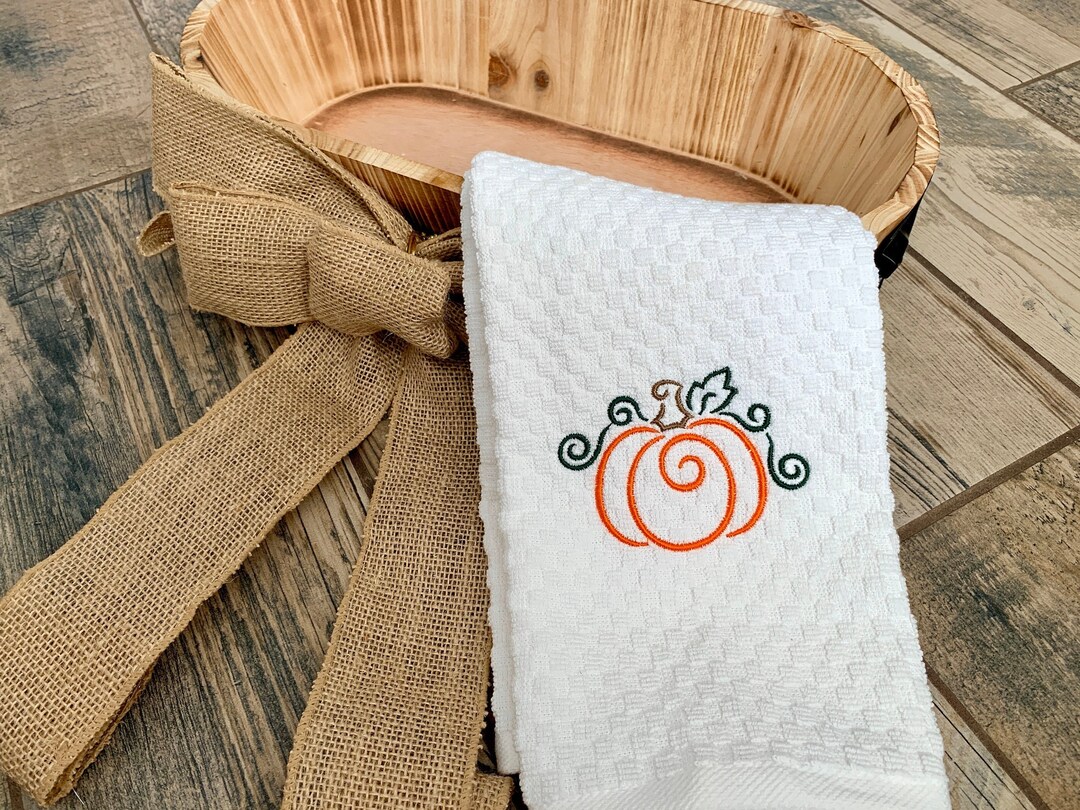 Pumpkin Kitchen Towel - Thanksgiving Hand Towel - Pumpkin Hand Towel ...