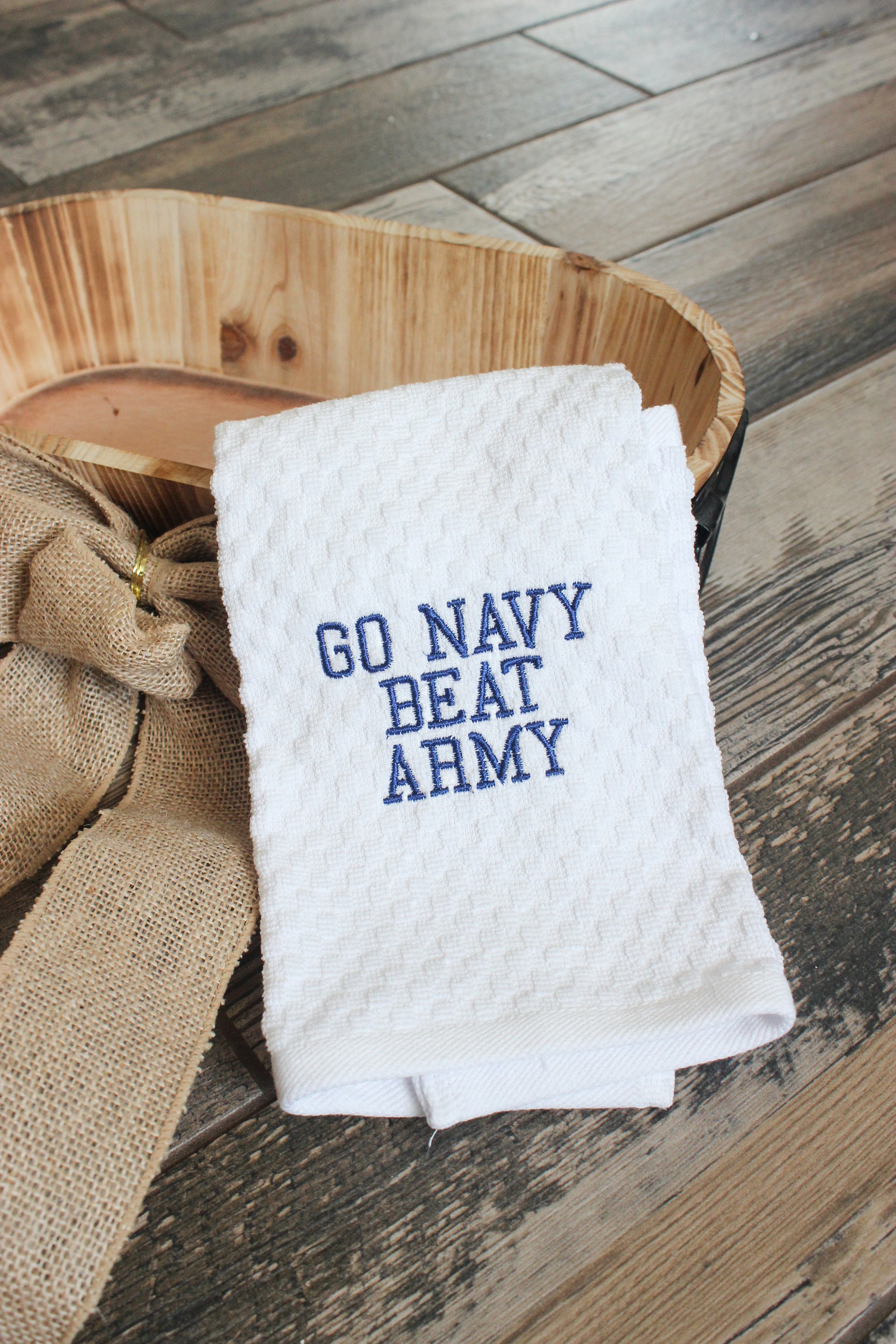 Go Navy Kitchen Towel Go Navy Towel Go Navy Beat Army - Etsy