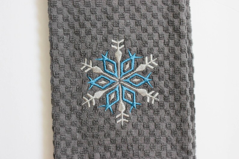 Snowflake Kitchen Towel Winter Hand Towel Christmas Decor - Etsy