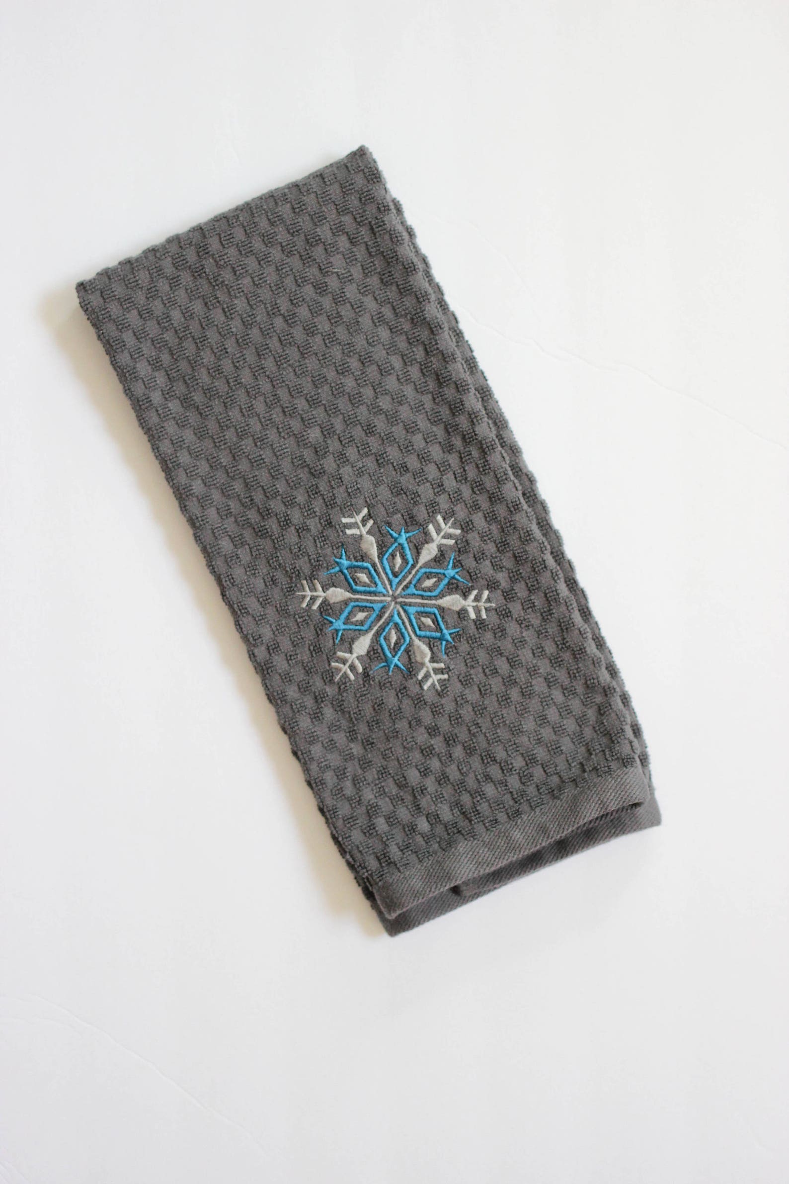 Snowflake Kitchen Towel - Winter Hand Towel - Christmas Decor ...