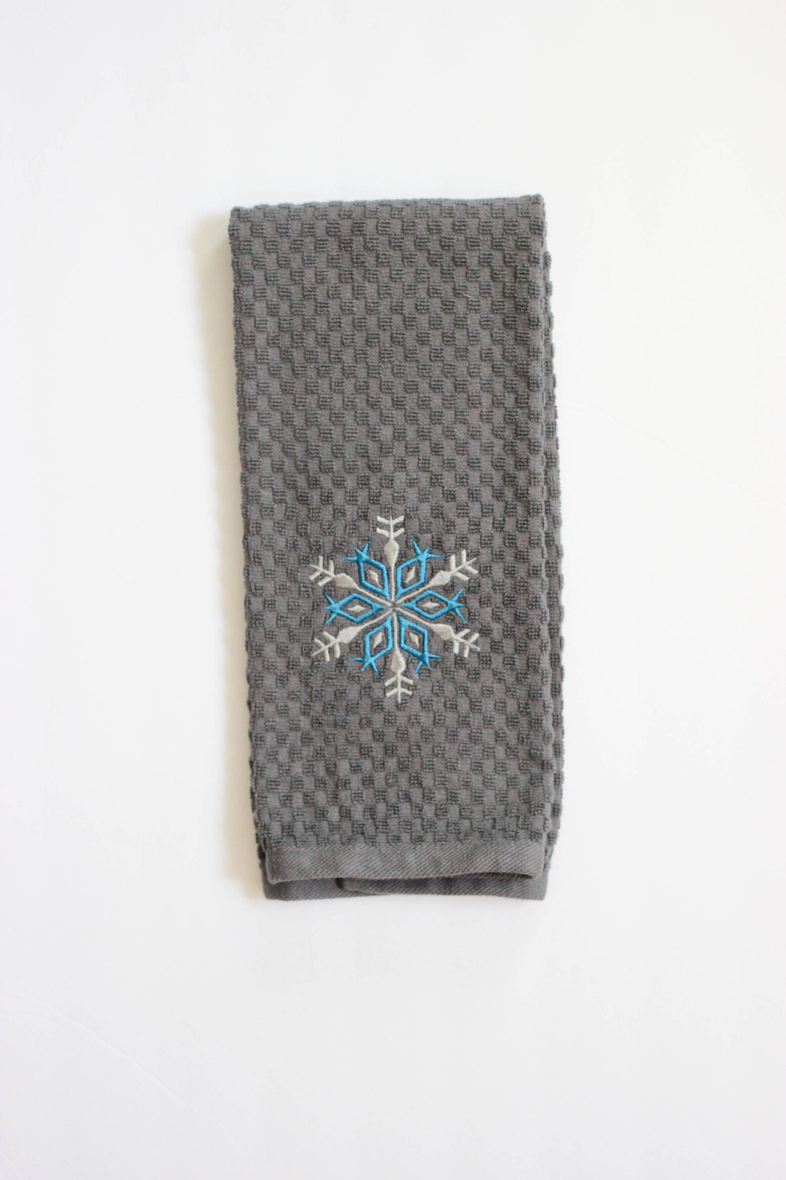 Snowflake Kitchen Towel - Winter Hand Towel - Christmas Decor ...