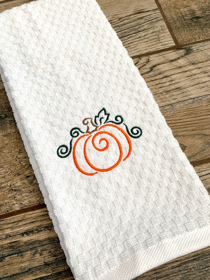 Pumpkin Kitchen Towel - Thanksgiving Hand Towel - Pumpkin Hand Towel ...