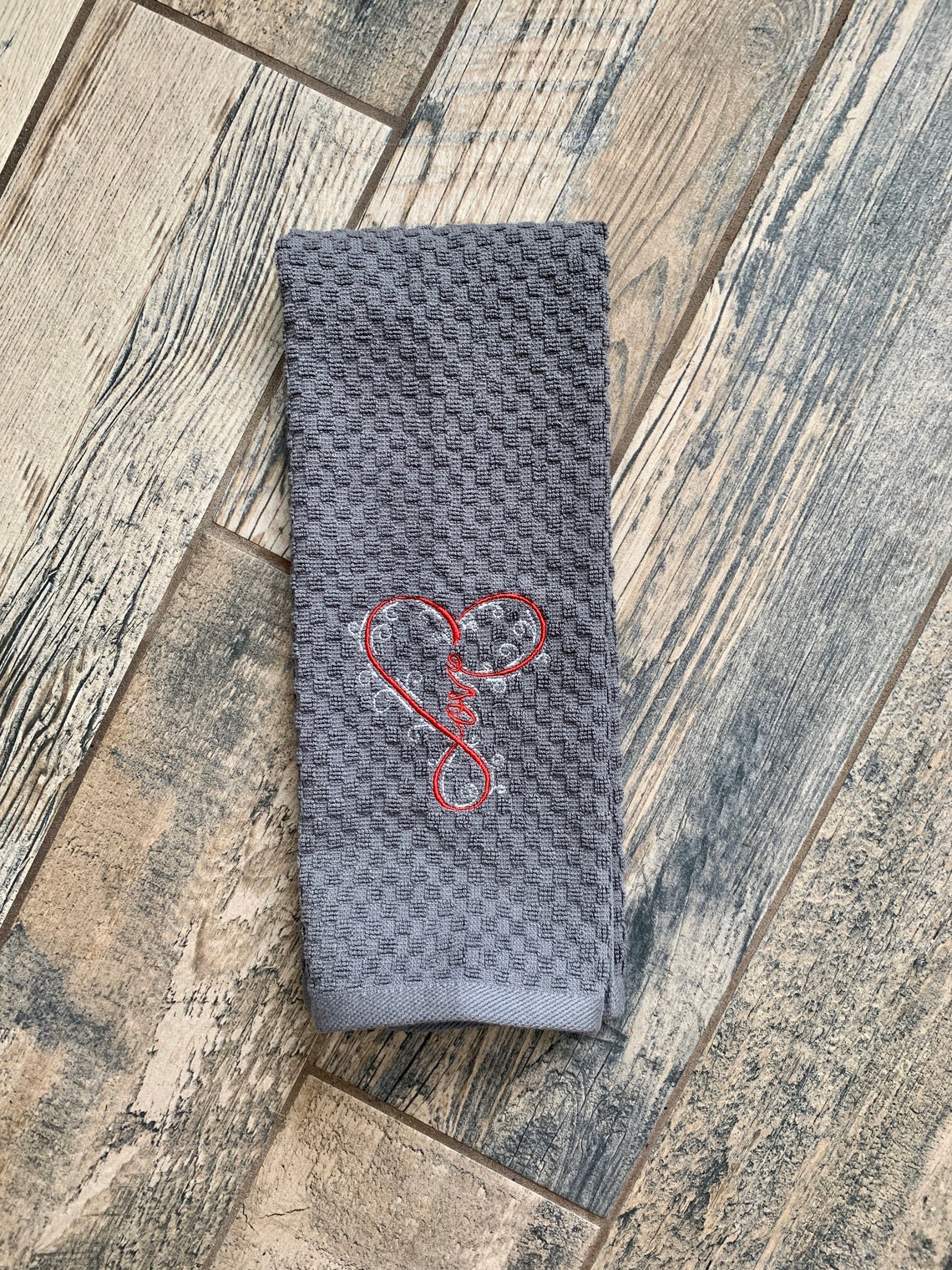 Heart Kitchen Towel - Love Kitchen Towel - Wedding Gift - Valentines ...