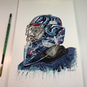 Philipp Grubauer Mask Watercolour Painting by Mikenguyenart.com ...