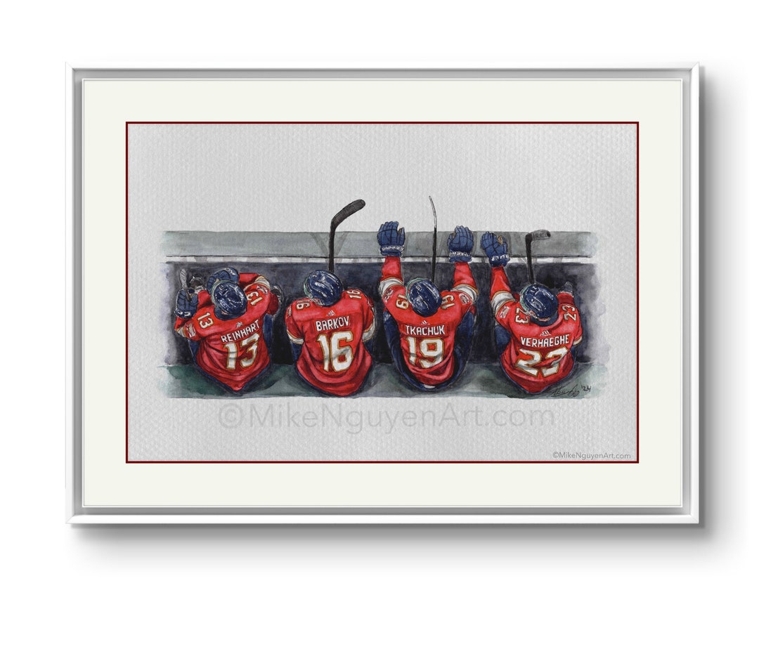 Panthers Bench // Hockey // Watercolour Painting - Etsy