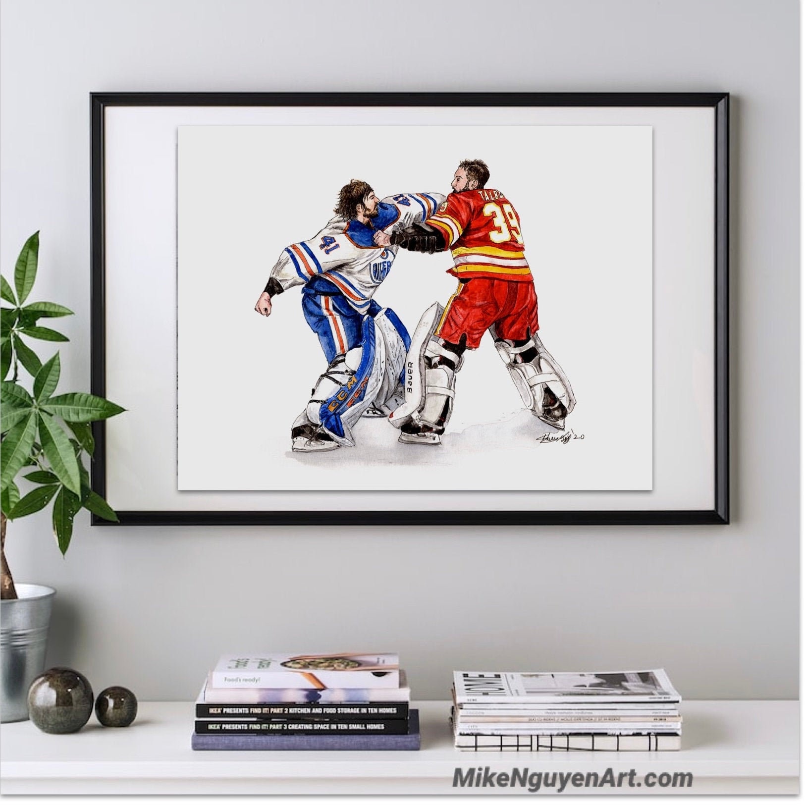 Mike Smith Vs Cam Talbot // Battle of Alberta // Goalie Fight | Etsy